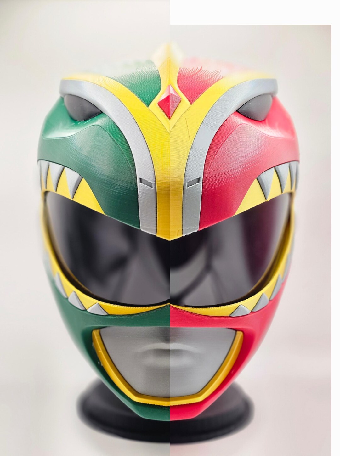 BITS Red or Green Ranger MMPR Helmet Assembled Mighty Morphin Power ...