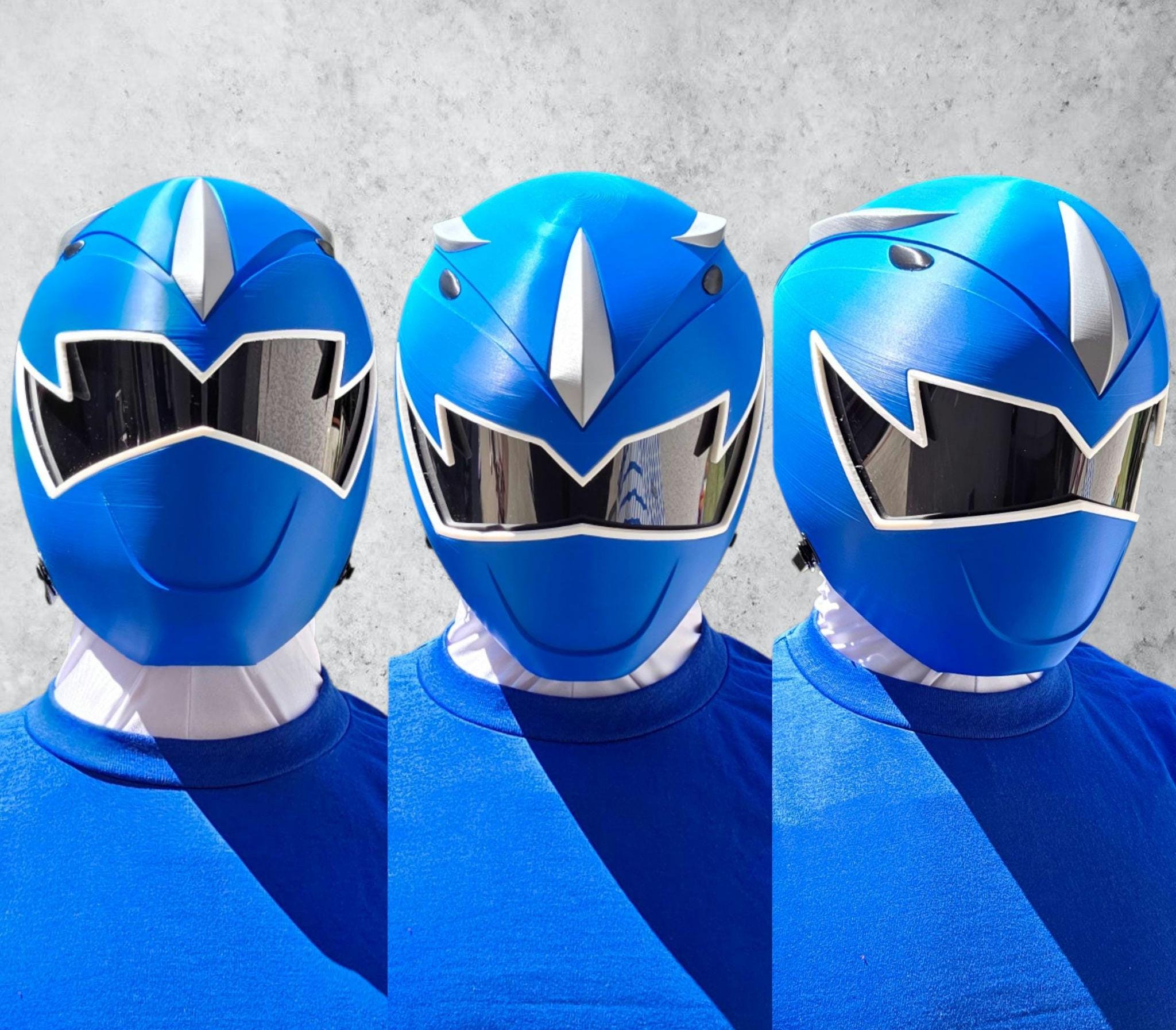 Power Rangers Dino Thunder Blue Ranger Helmet Wearable Assembled ...