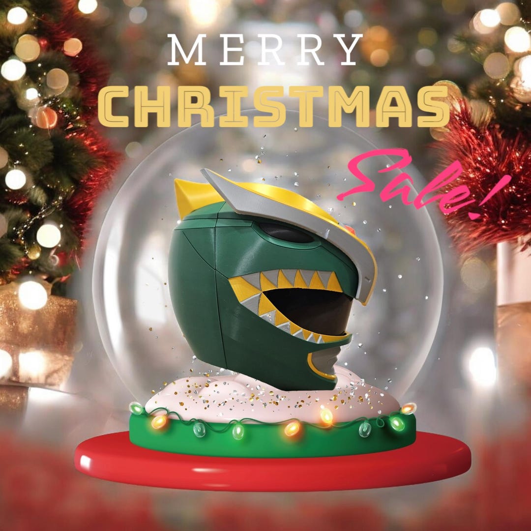 ONLY 1 LEFT Mighty Morphin FIERCE Green Ranger V2 Helmet Rangers Super ...