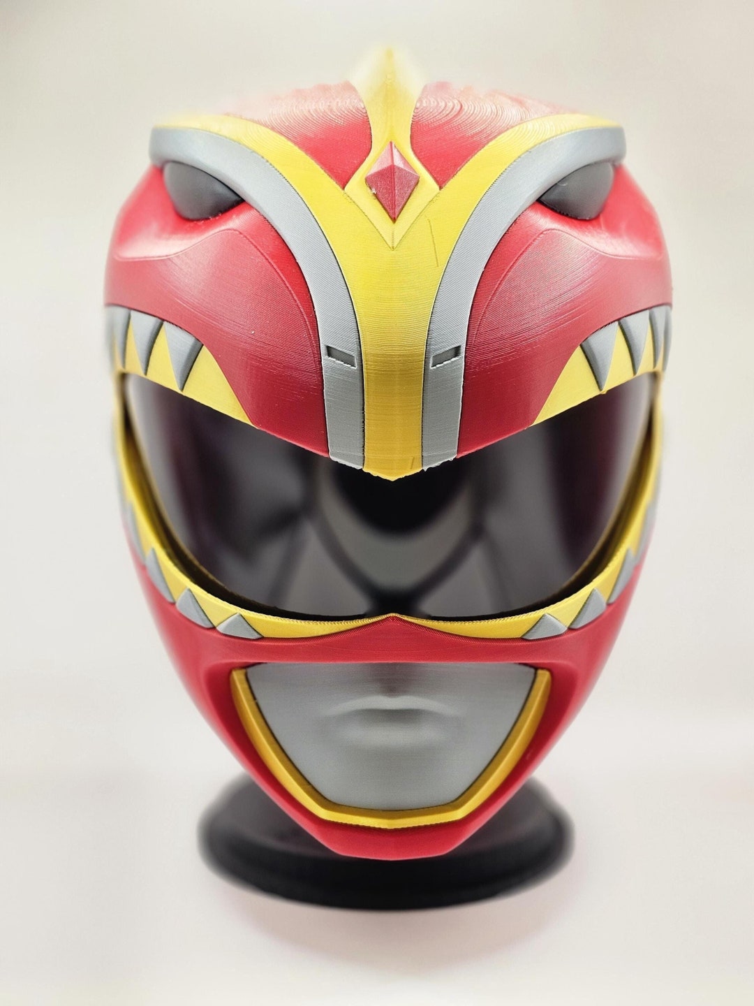 Mighty Morphin Dragon Red Ranger Helmet Complete Power Rangers Super ...