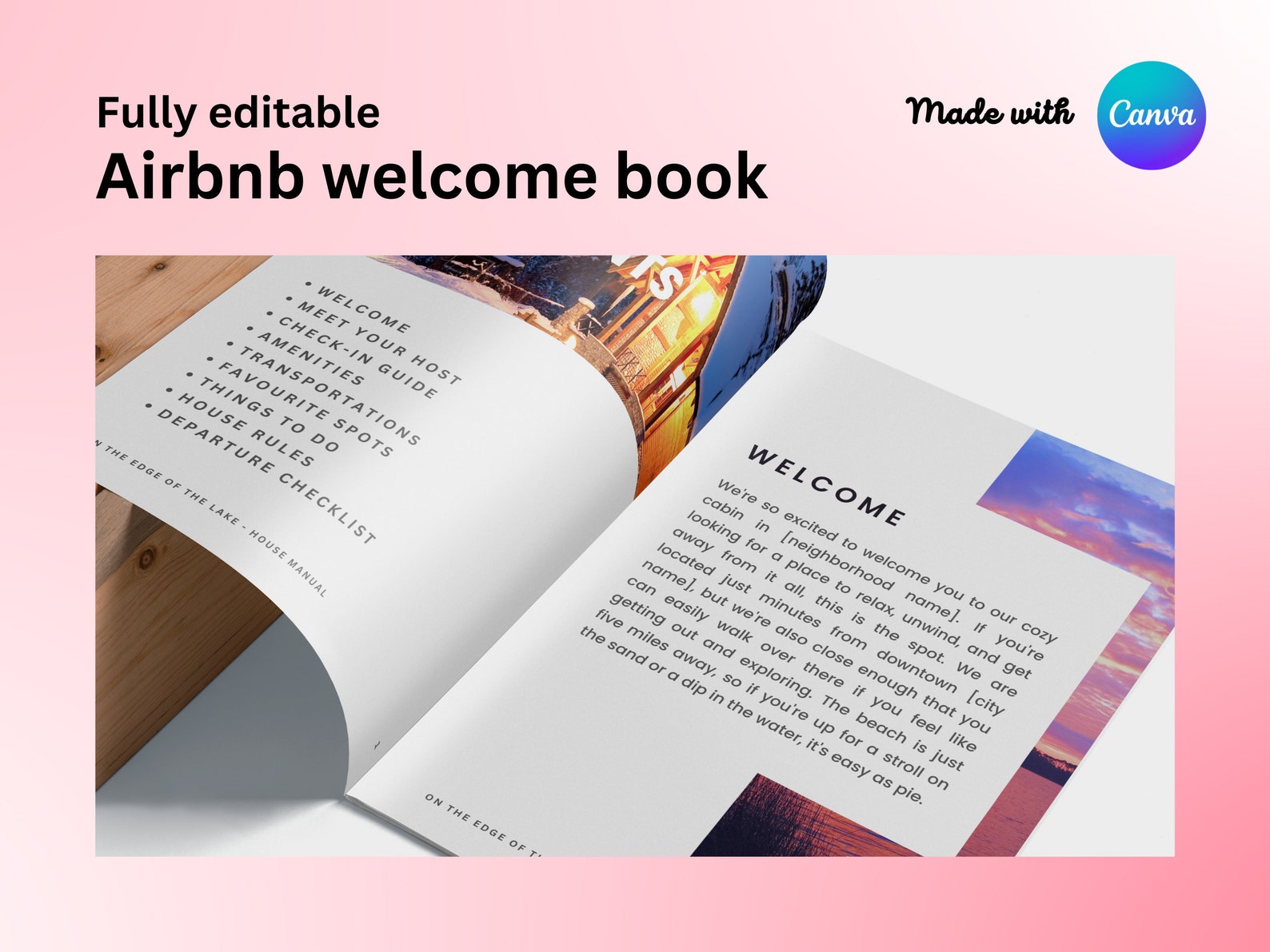 Modern Welcome Book Template: Create a Stunning Guide for Your Vacation ...