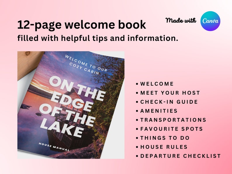 Modern Welcome Book Template: Create a Stunning Guide for Your Vacation ...