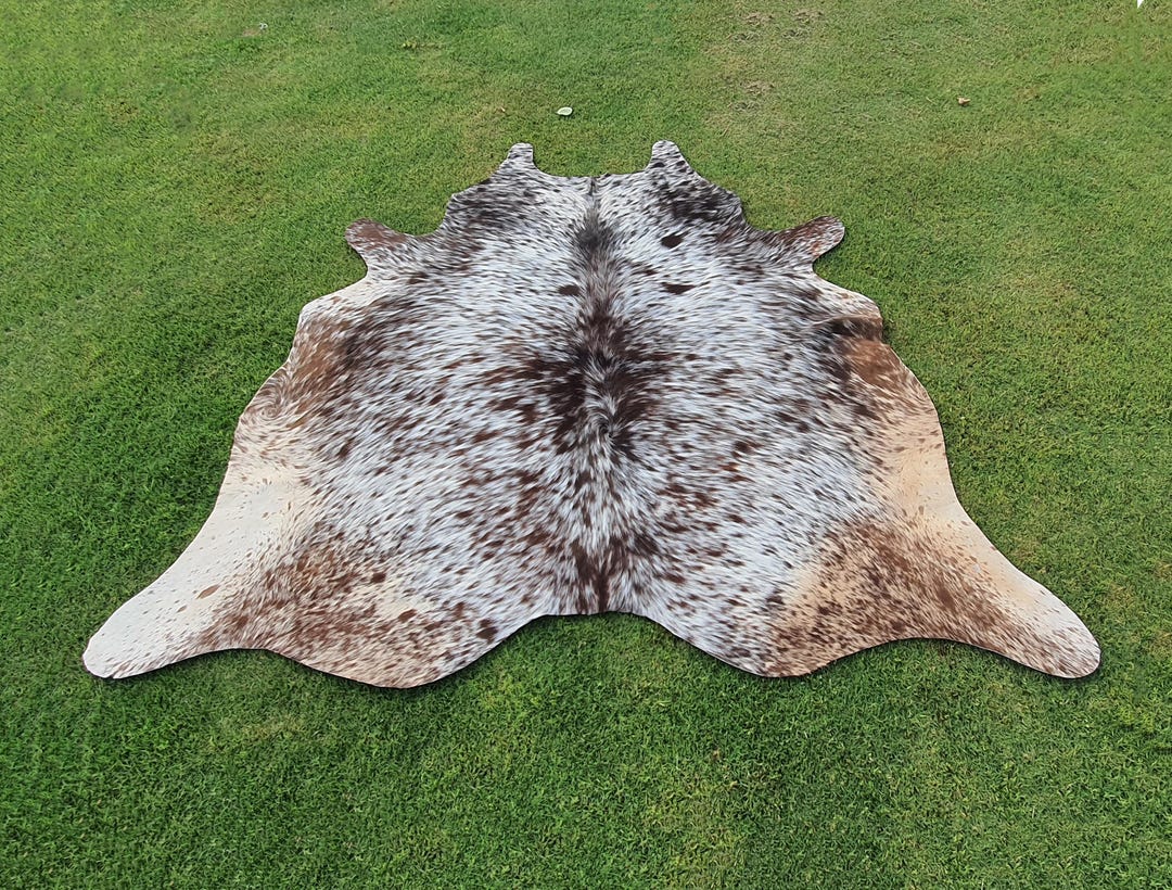 Brown and White Real Cowhide Rug-large Cowhide Rug-genuine Hair on Cow ...