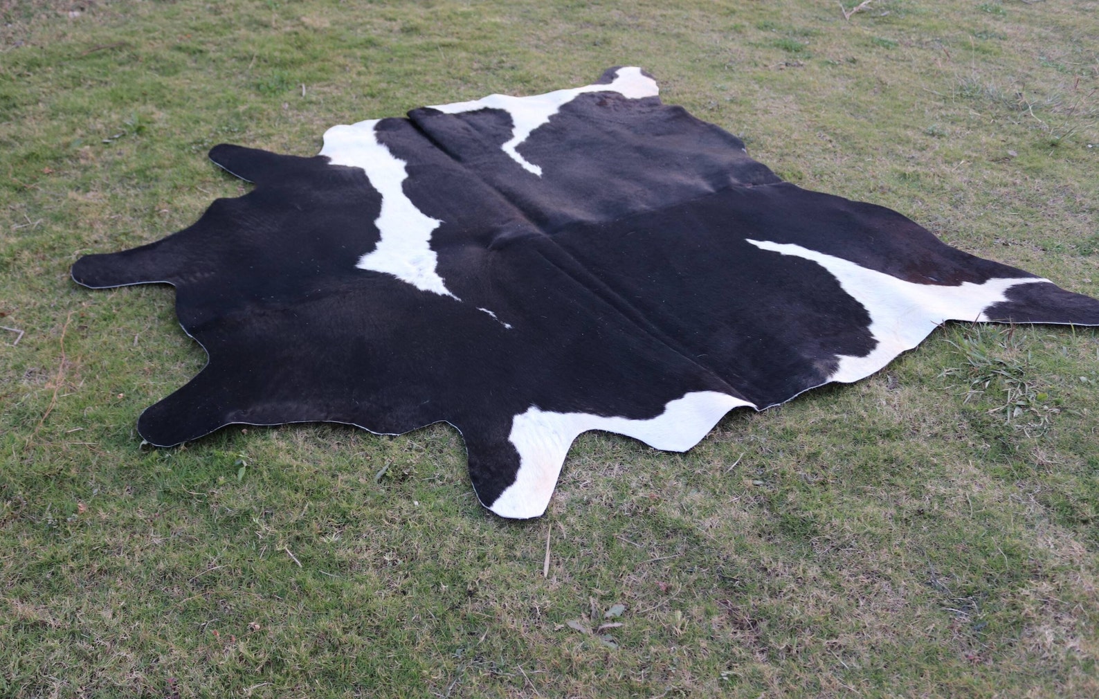 Real Cowhide Rug - Cow Hide in Black and White - Genuine Cow Skin Rug ...