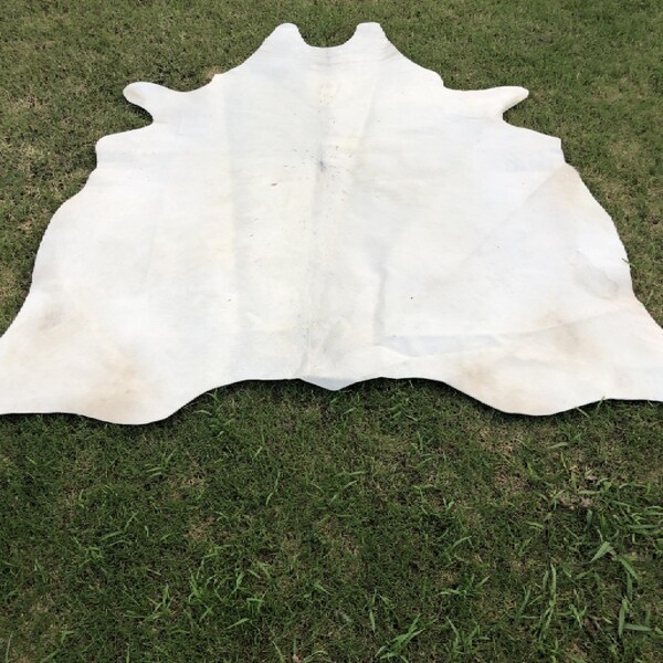 White Cowhide Rug - Etsy