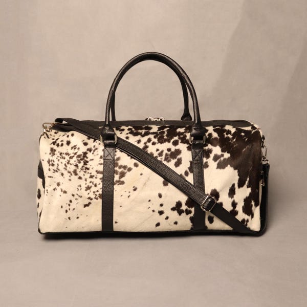 Cowhide Travel Bag - Etsy