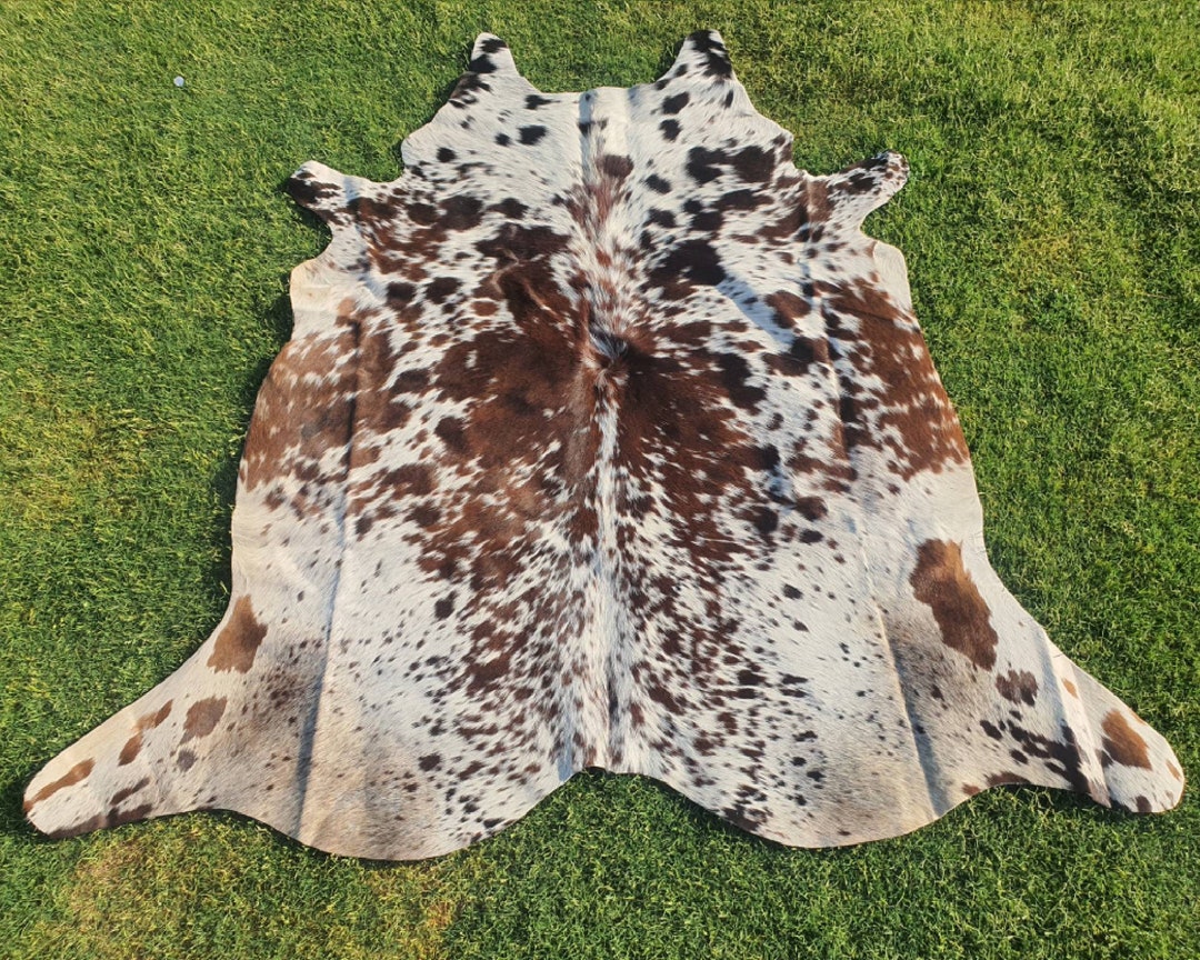 Best Brown Panda Print Cowhide Tricolor Animal Skin Brown and White ...