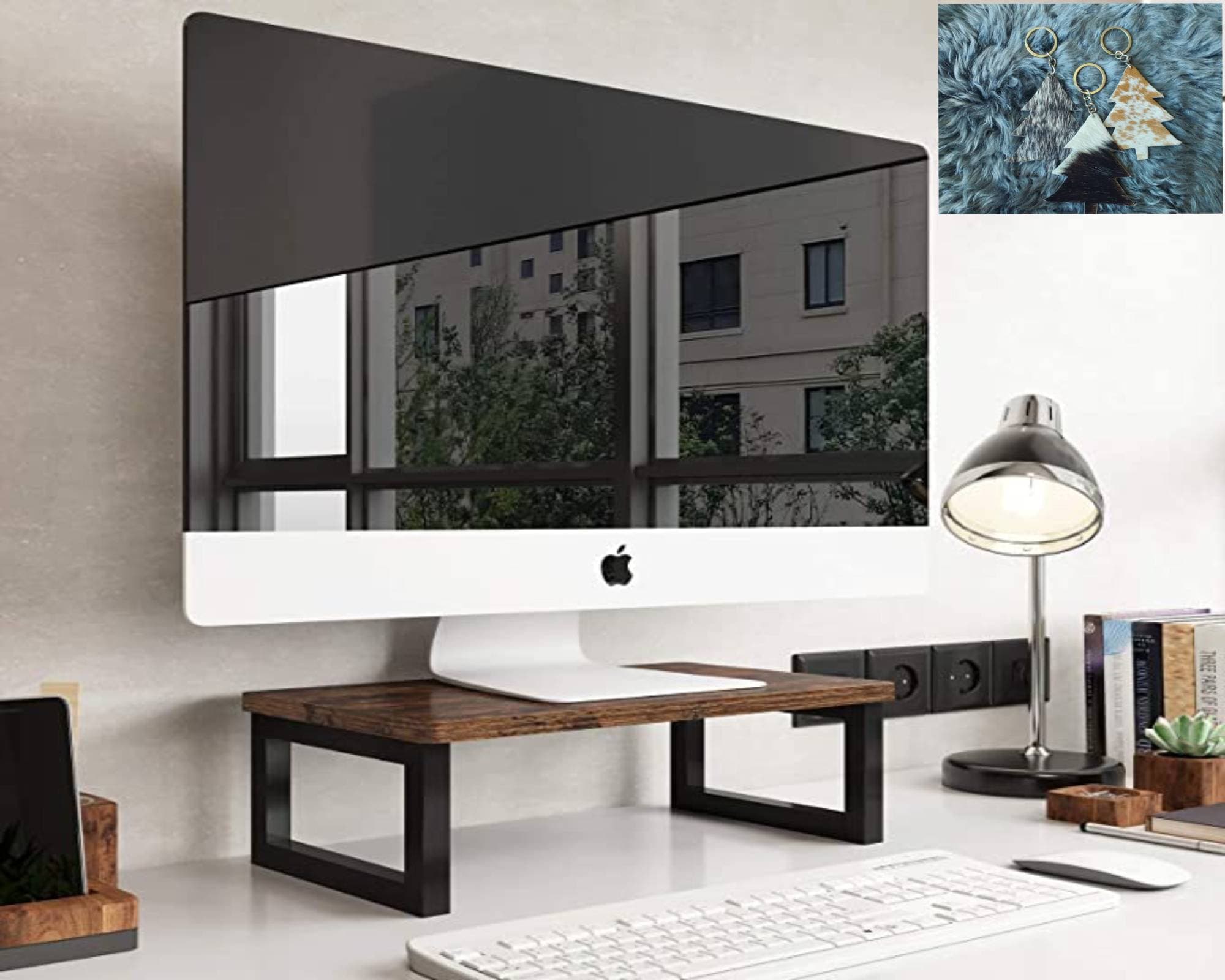 Wood Monitor Stand Wooden Monitor TV Stand Laptop Stand - Etsy