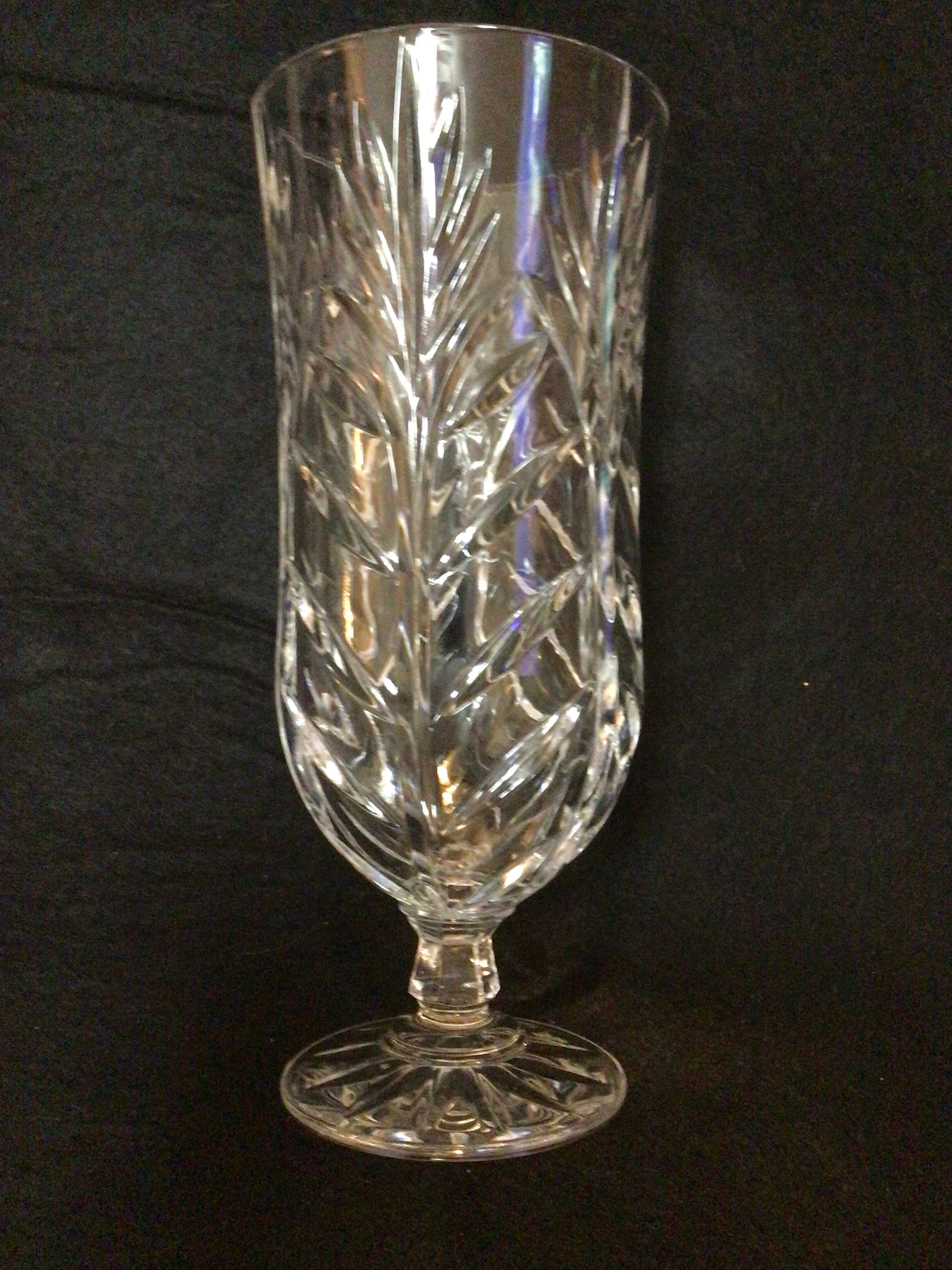 7 Vintage Tall Crystal Iced Tea Glasses Flared Rim 8 Inches Tall - Etsy