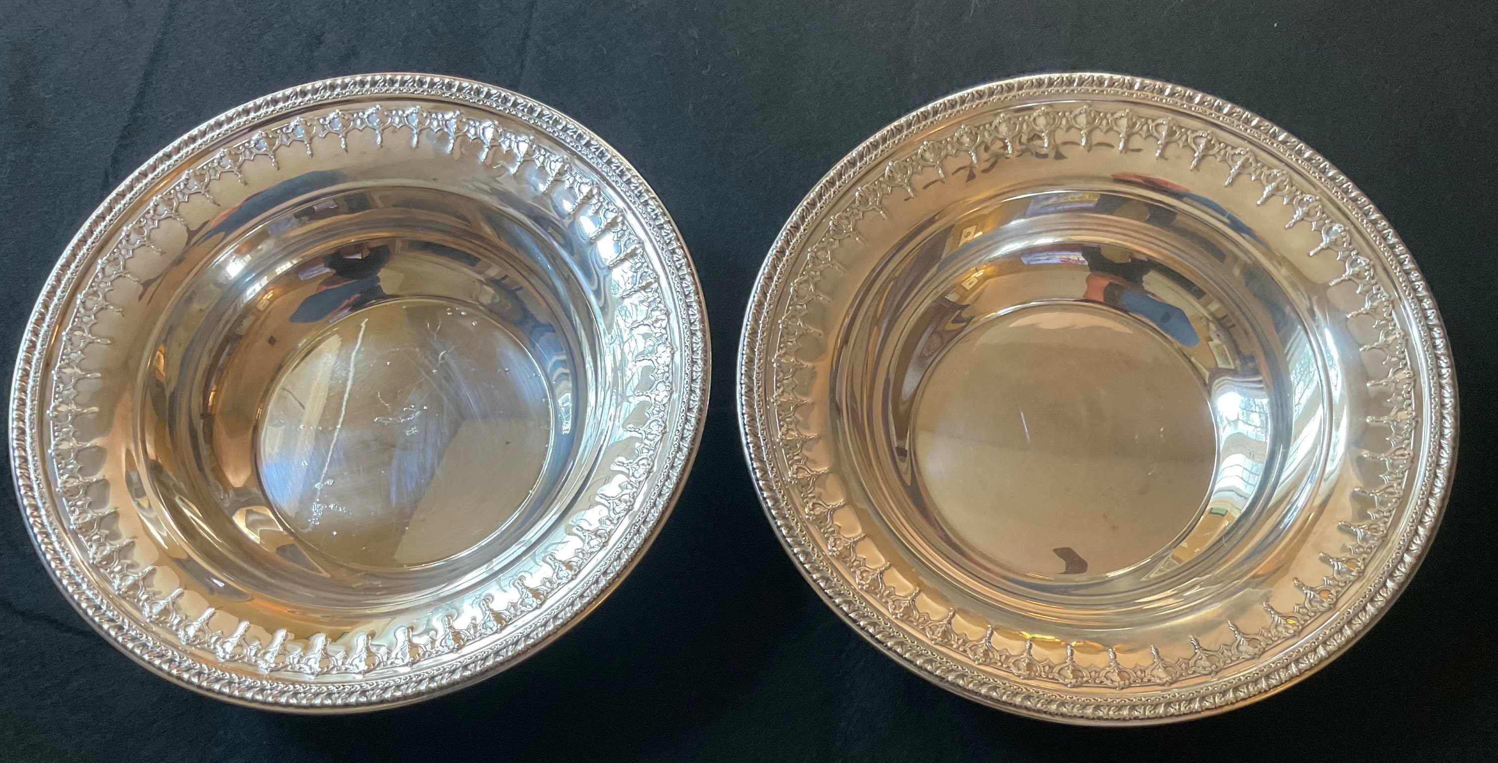 2 Reed & Barton Riviera Vegetable Serving Bowls Silverplate 10 Inch - Etsy