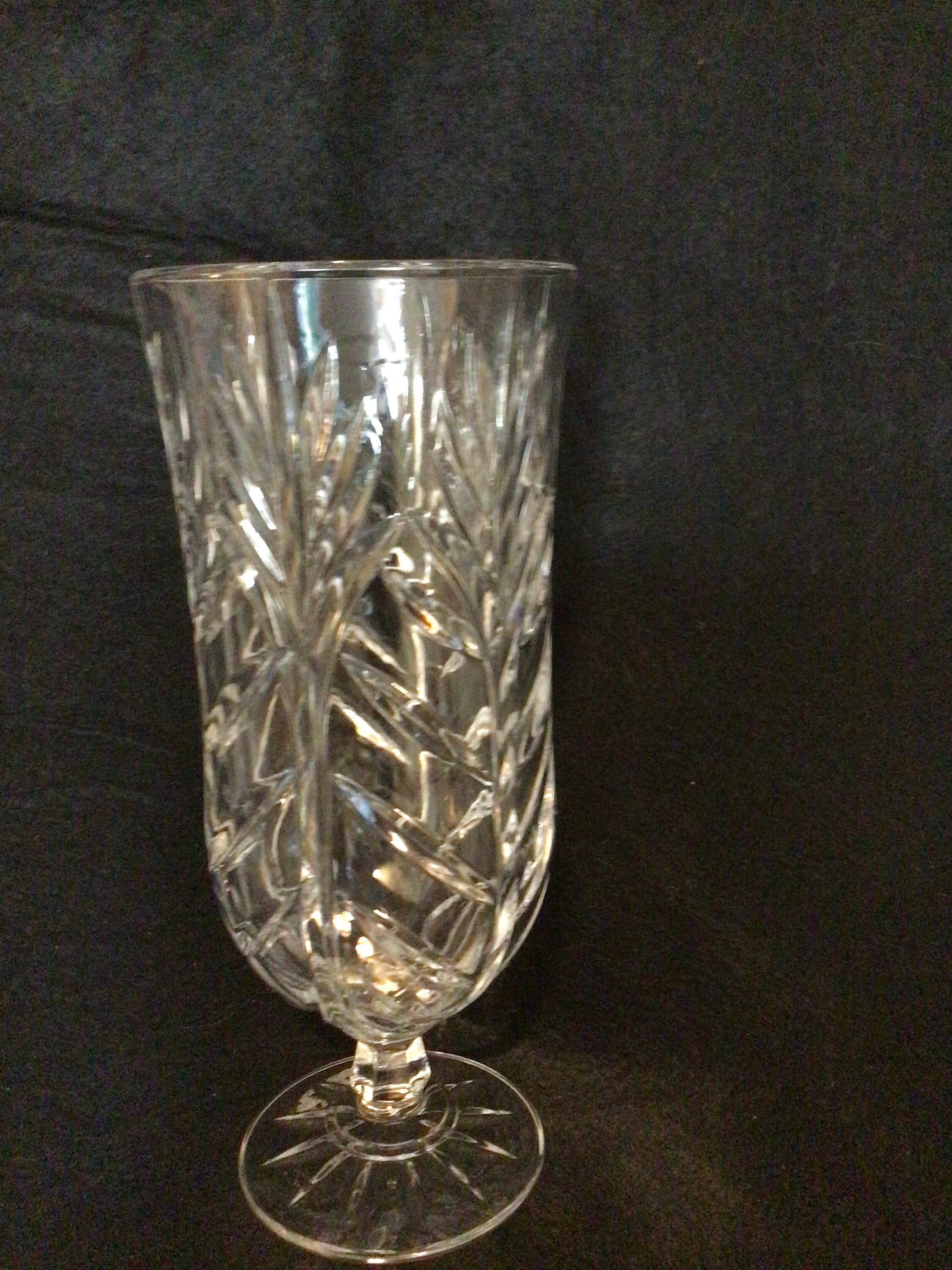 7 Vintage Tall Crystal Iced Tea Glasses Flared Rim 8 Inches Tall - Etsy