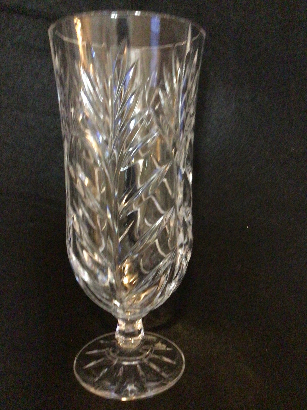 7 Vintage Tall Crystal Iced Tea Glasses Flared Rim 8 Inches Tall - Etsy