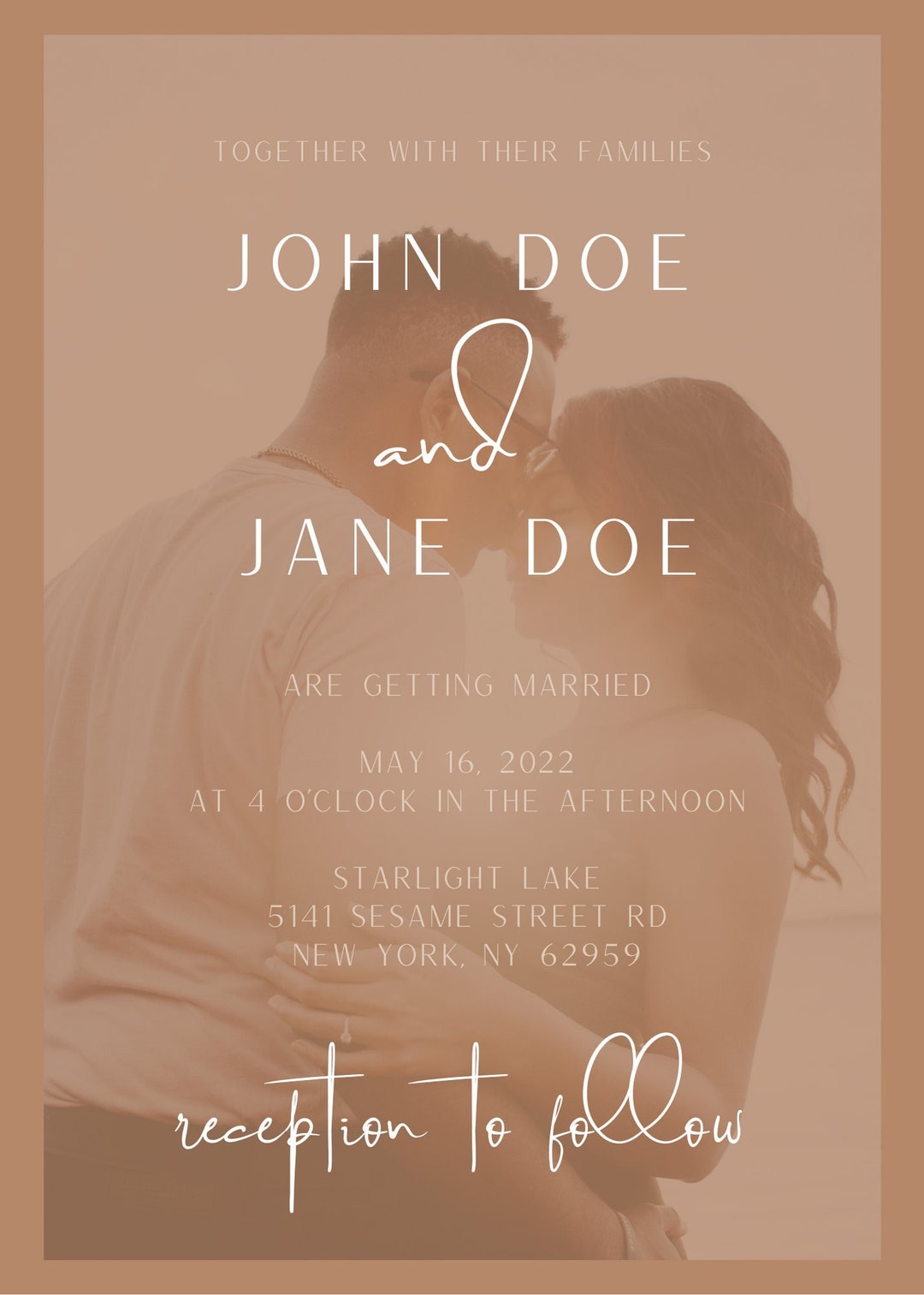 Neutral Boho Wedding Invitation Template With QR Code - Etsy