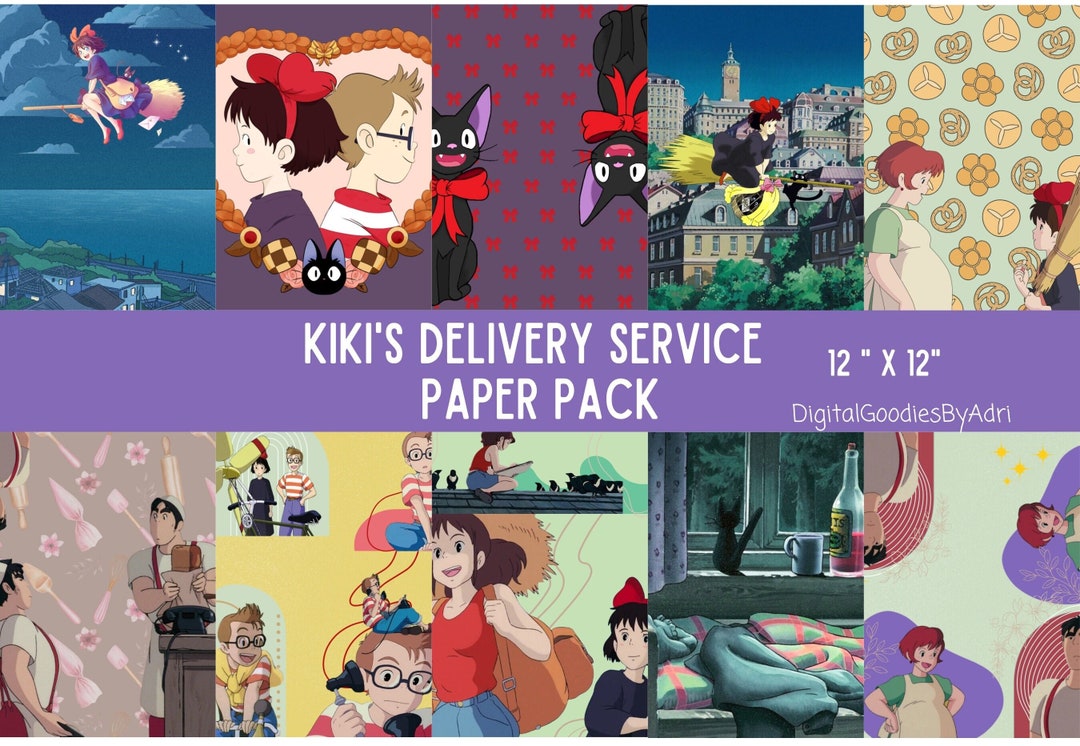 Kiki's Delivery Service Digital Paper Pack Digital Anime Studio Gib ...