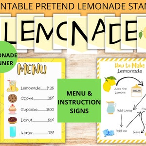 PRINTABLE Lemonade Stand Dramatic Play BUNDLE |kids Summer Play ...