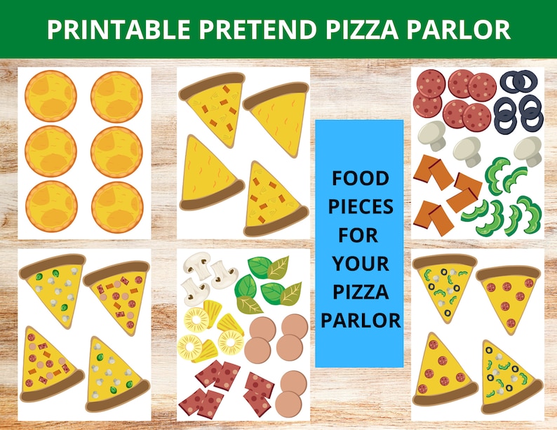 Printable PIZZA PARLOR MENU pretend Pizza Parlor Download preschool ...