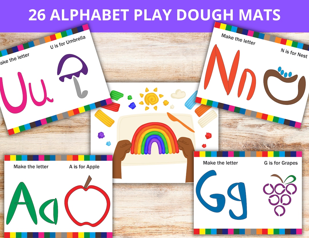 Alphabet Play Dough Mats| Fine Motor Skills| Preschool Homeschool ...