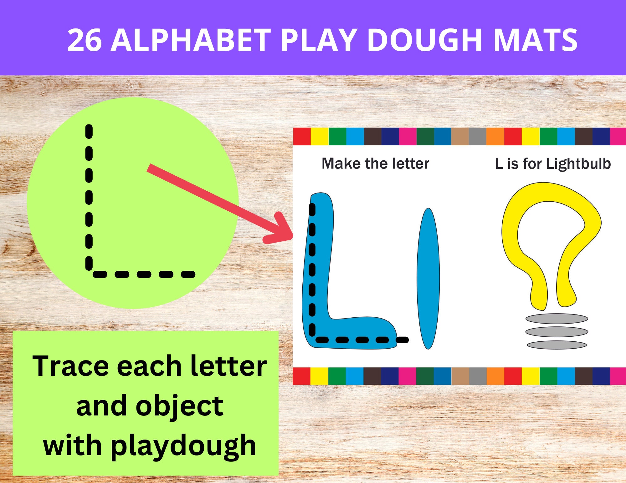 Alphabet Play Dough Mats Fine Motor Skills Preschool Homeschool ...