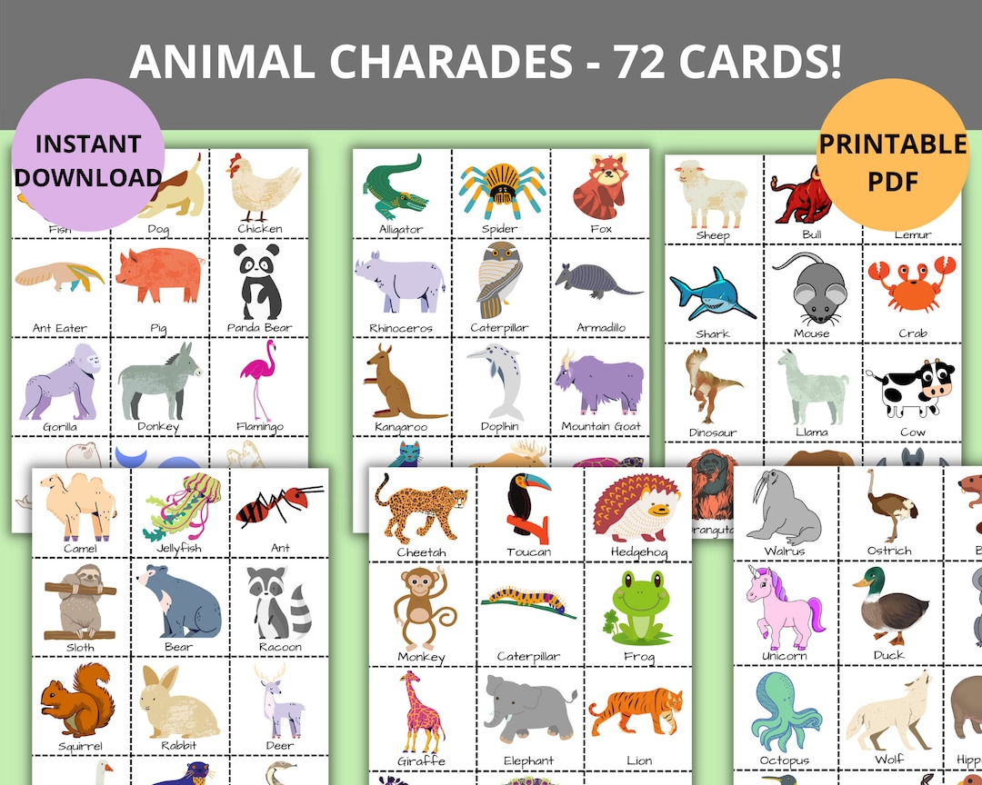 Birthday Party Game | Animal Charades Game for Kids | Dramatic Play ...