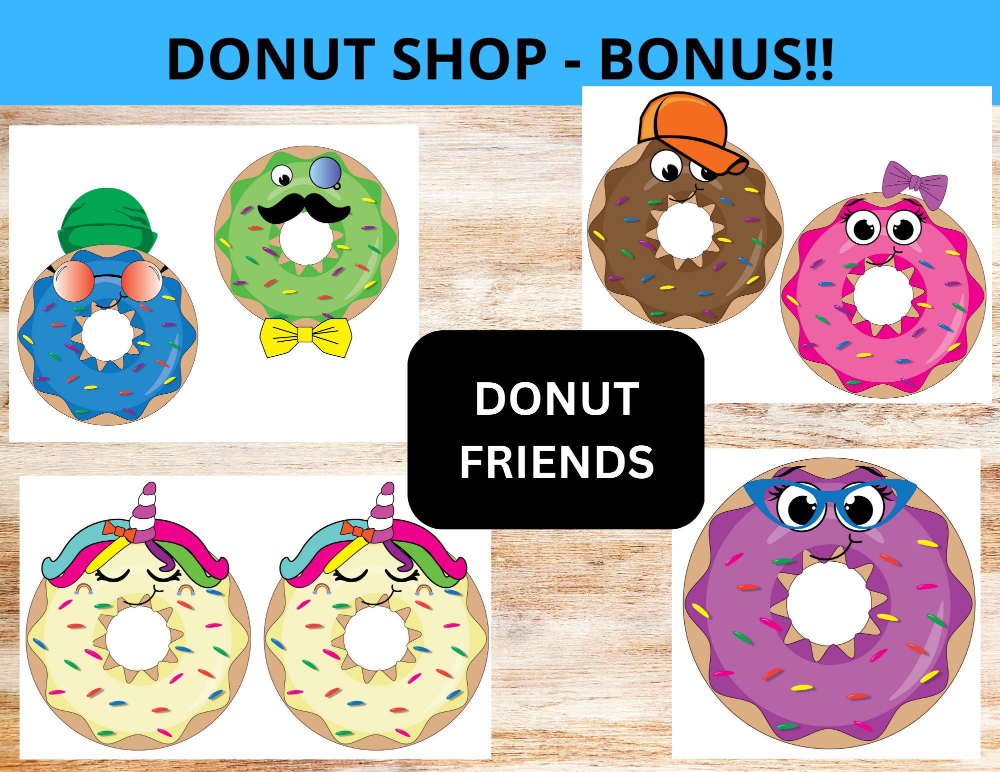 Printable DONUT SHOP MENU |pretend Play Donut Shop Download | Preschool ...