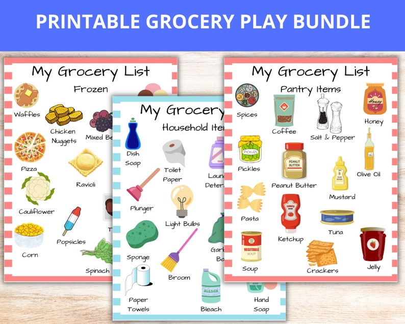 Pretend Play Grocery Store Printable BUNDLE | Grocery Shop Dramatic ...