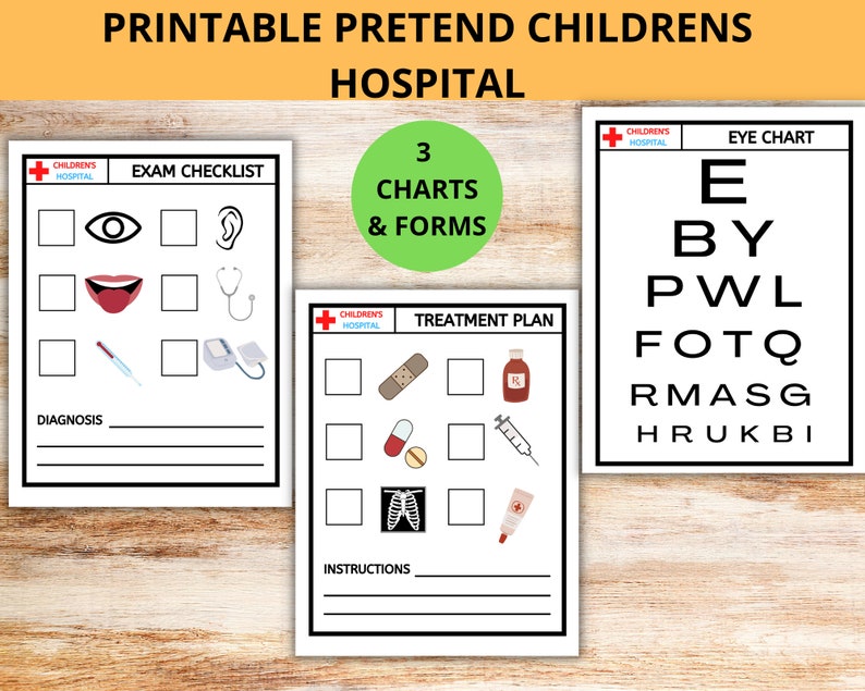 PRINTABLE Doctor Dramatic Play Set | Hospital Pretend Play | Dramatic Play BUNDLE | Preschool ...
