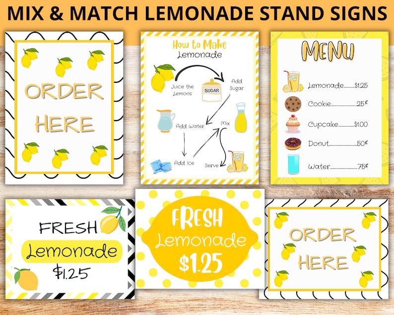 PRINTABLE Lemonade Stand Dramatic Play BUNDLE |kids Summer Play ...