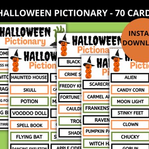Halloween Party Games | INSTANT Download | Halloween Pictionary ...