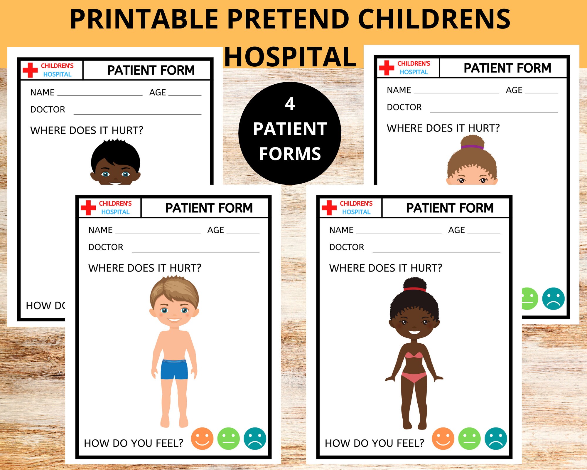 PRINTABLE Doctor Dramatic Play Set | Hospital Pretend Play | Dramatic ...