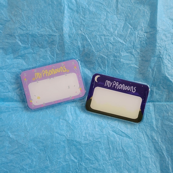 Writable Pronoun Pins - Etsy