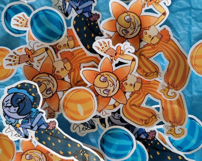 Sundrop and Moondrop Stickers - Etsy
