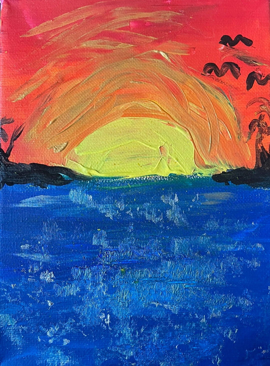 Sunset Painting - Etsy