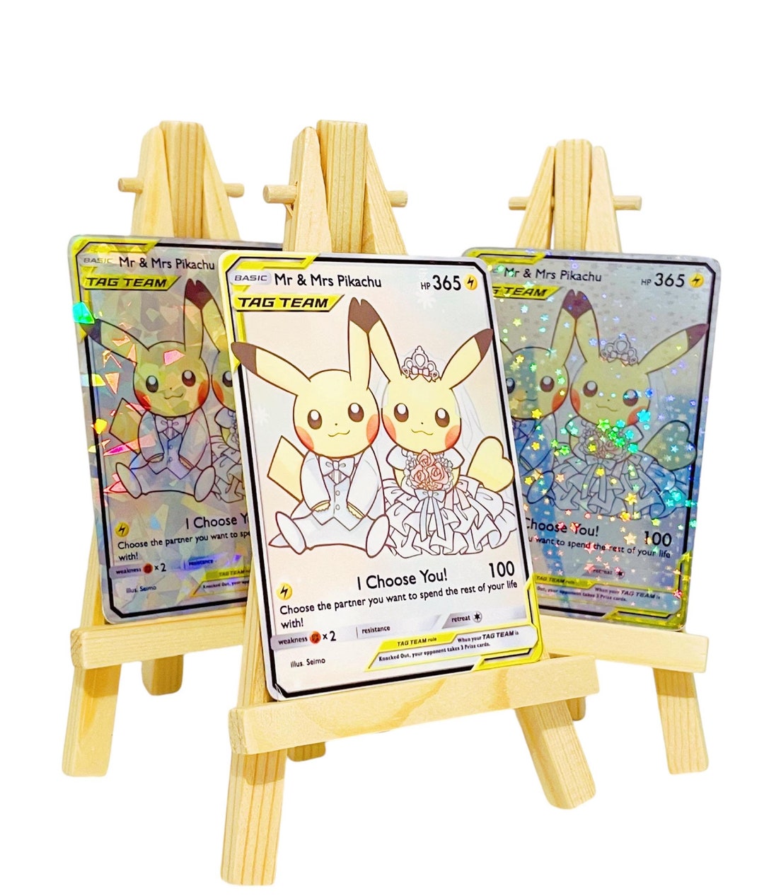 Pokemon Pikachu Wedding Bride Groom Trading Card Anniversary Proposal ...