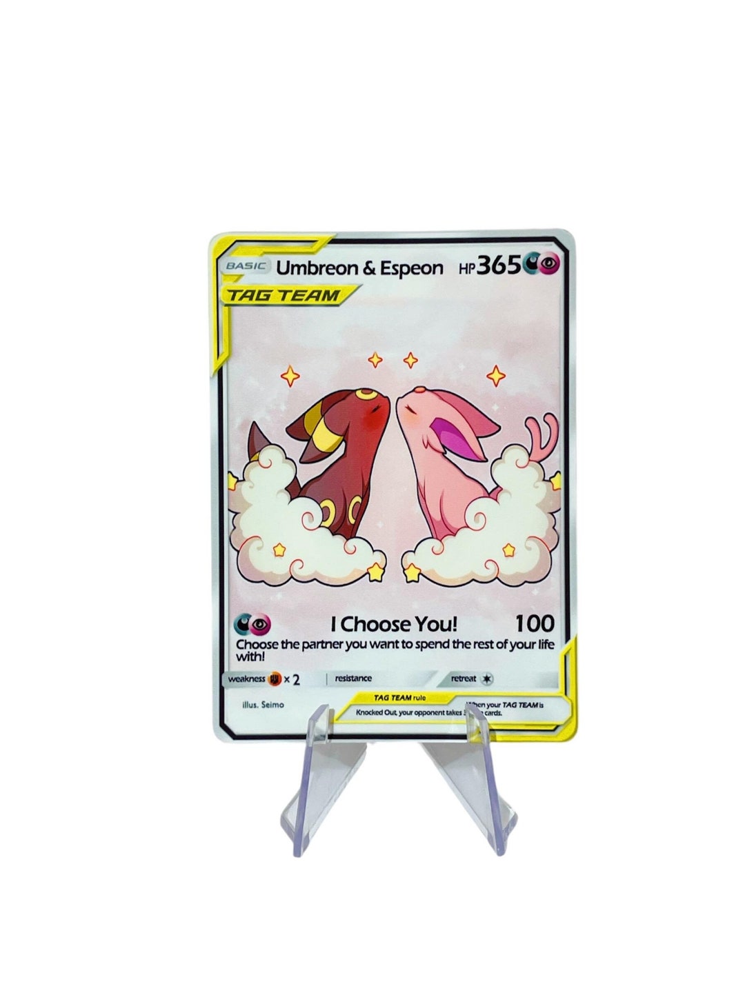 Pokemon Umbreon Espeon Wedding Bride Groom Trading Card Anniversary ...