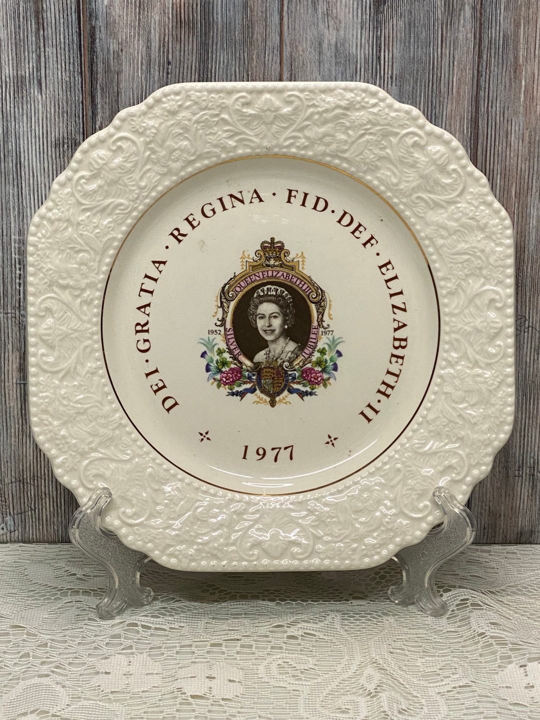 Vintage 1977 Lord Nelson Pottery Queen Elizabeth II Silver Jubilee ...