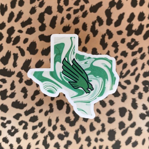 North Texas Floral Vinyl Sticker Green Watercolor Texas - Etsy