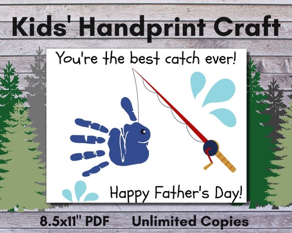 Father's Day Handprint Craft Kid Handprint Keepsake Craft - Etsy