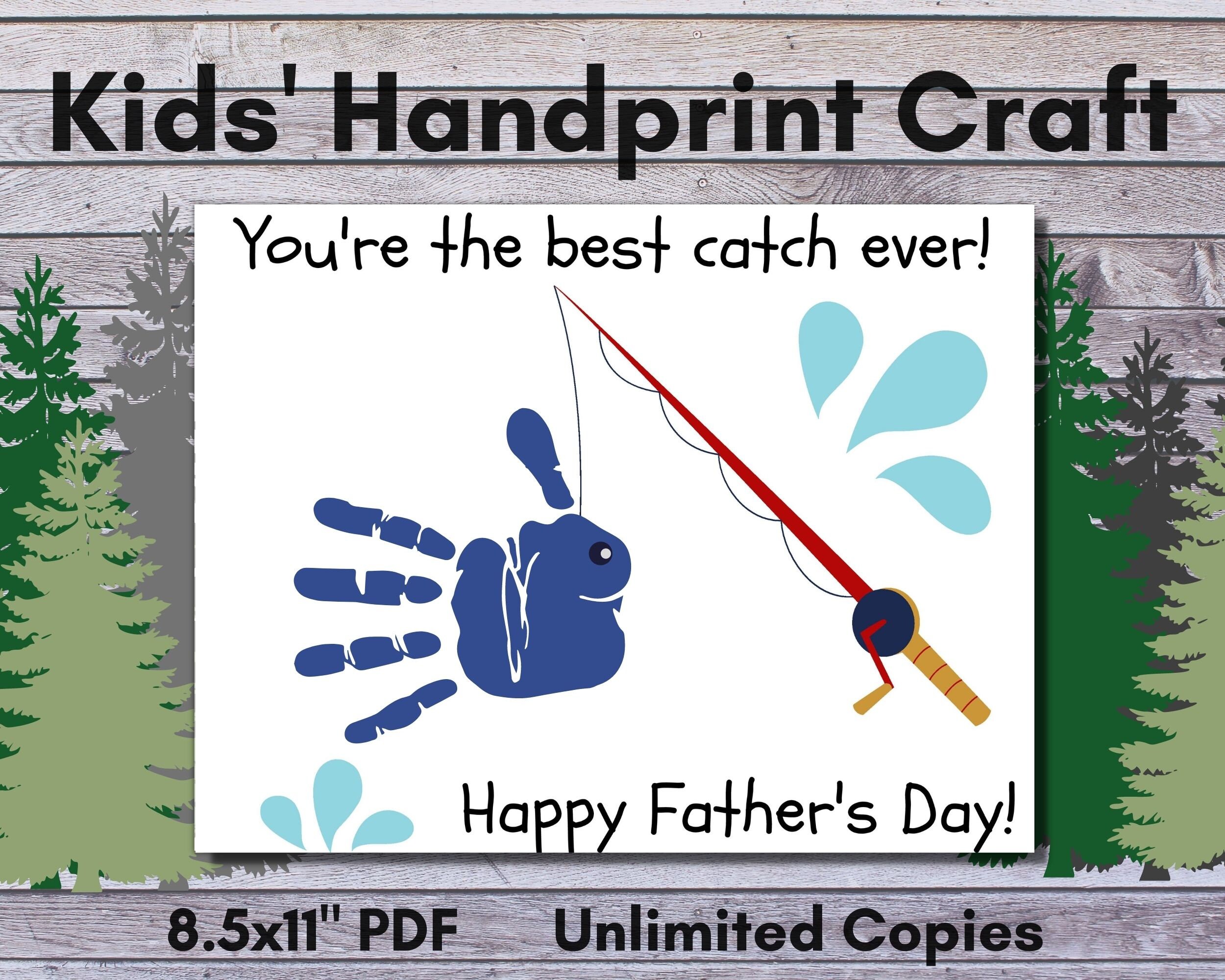 Father's Day Handprint Craft, Kid Handprint Keepsake Craft for Dad ...