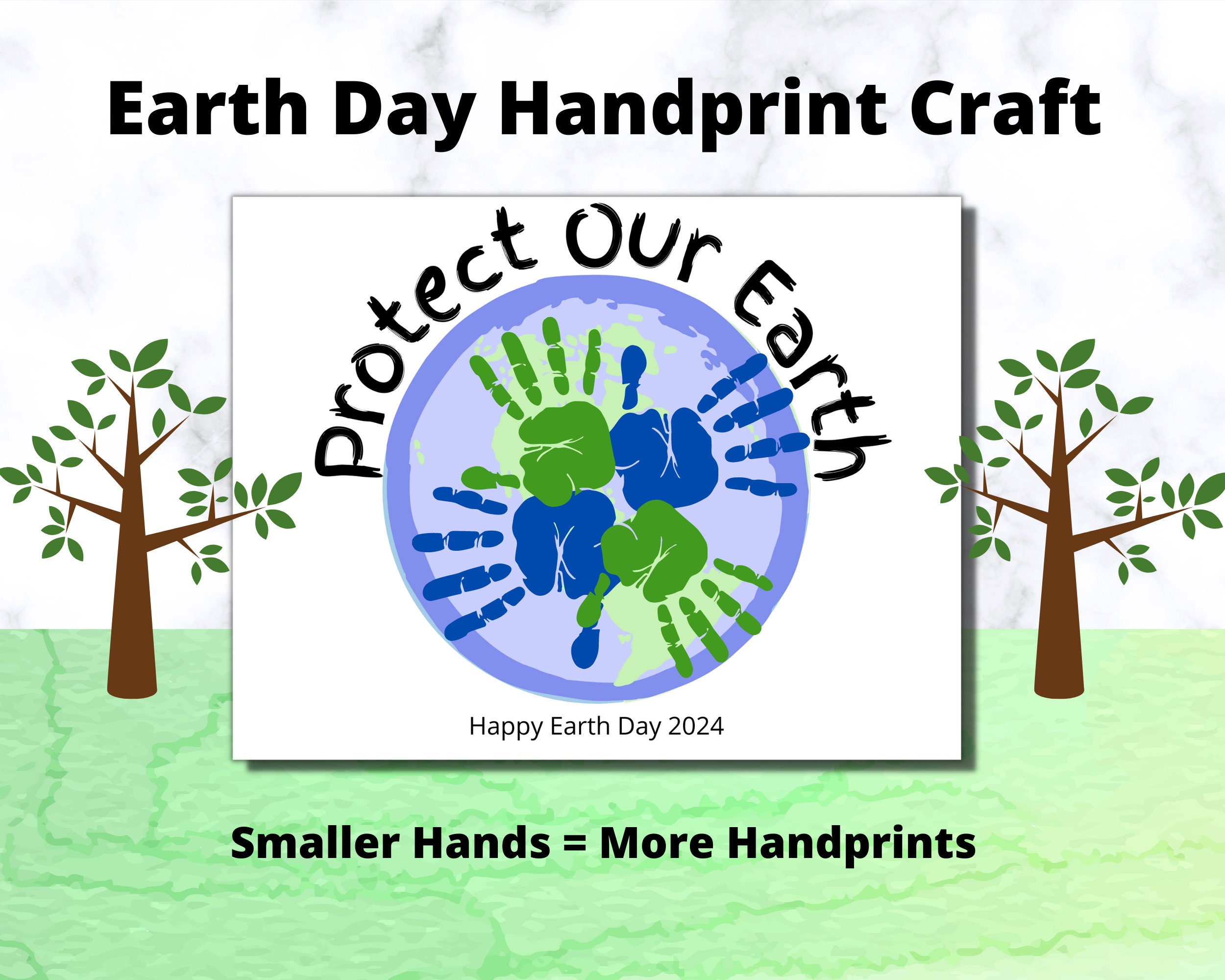 Earth Day Handprint Craft, Happy Earth Day Kids Art, Handprint Craft ...