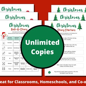 Christmas Story Starters, Story Prompts for Kids, Printable Christmas ...