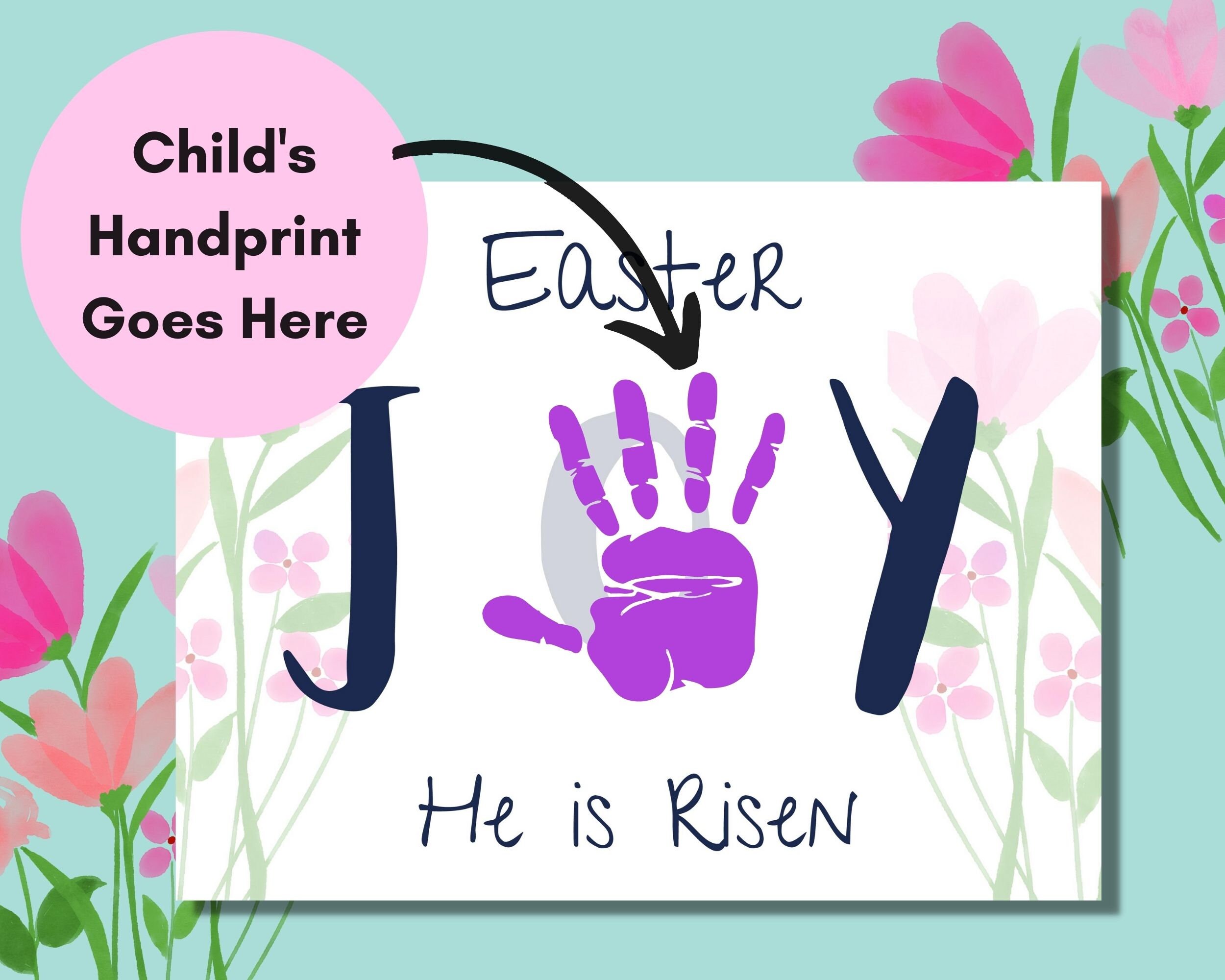 Easter Handprint Craft, He is Risen Craft, Kids Handprint Craft, Sunday ...