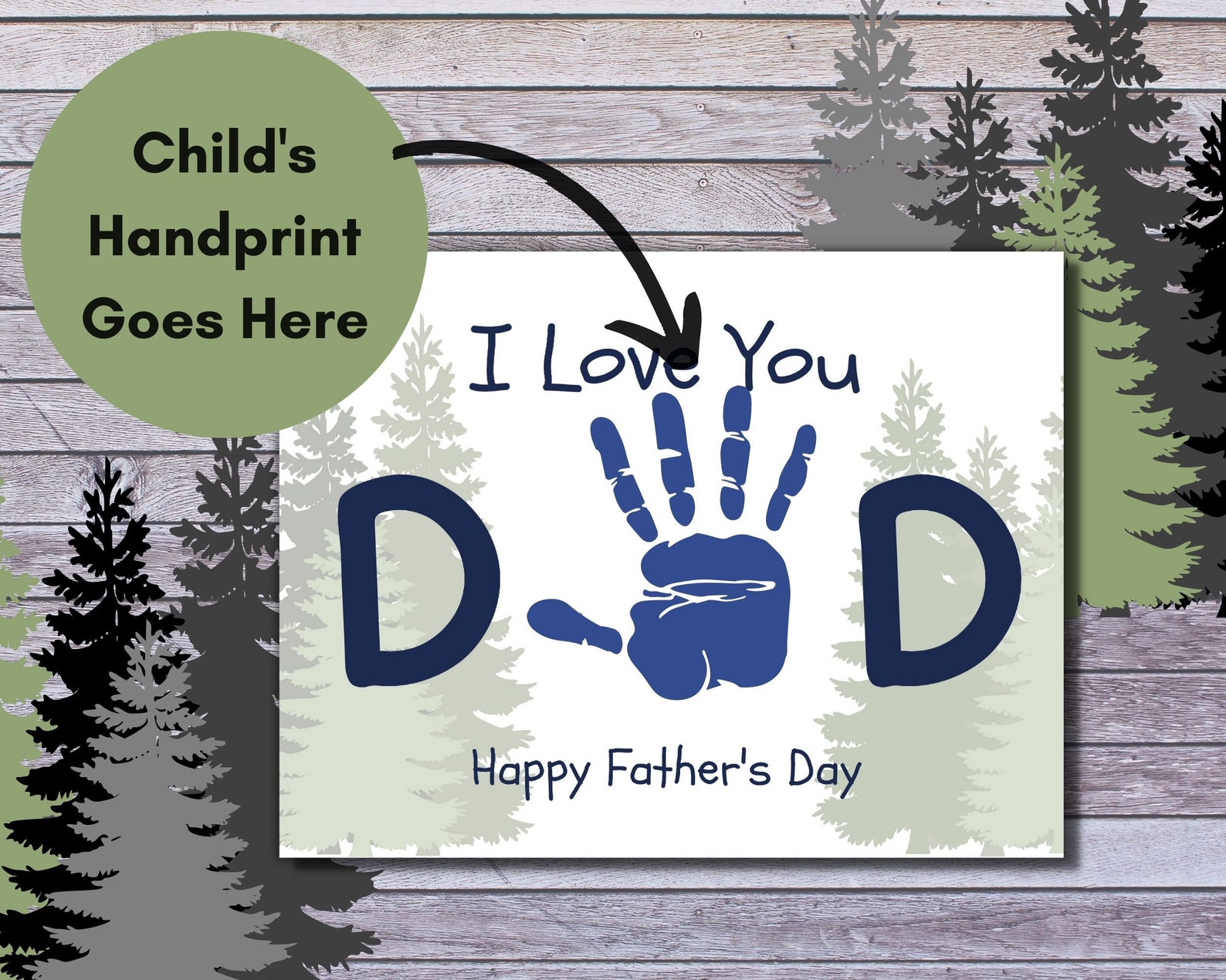 Father's Day Handprint Craft, Kids Handprint Craft, Keepsake Craft for ...
