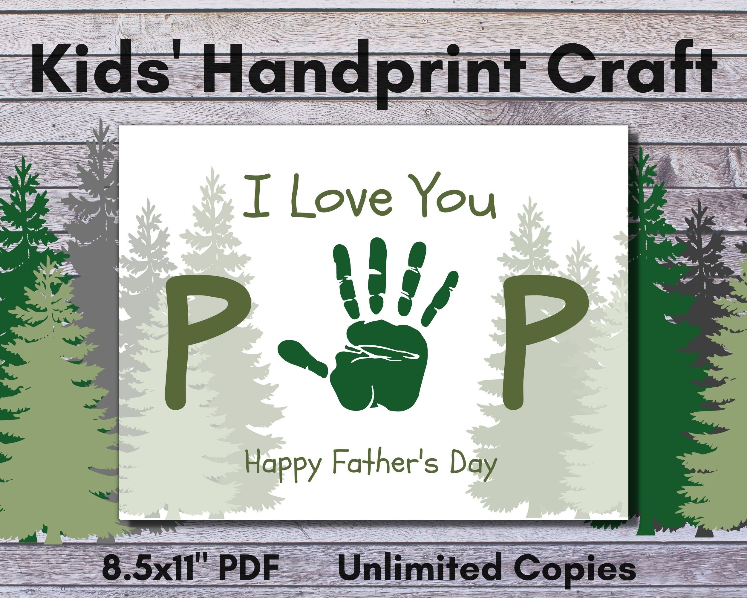 Father's Day Handprint Craft, Kids Handprint Craft, Keepsake Craft for ...