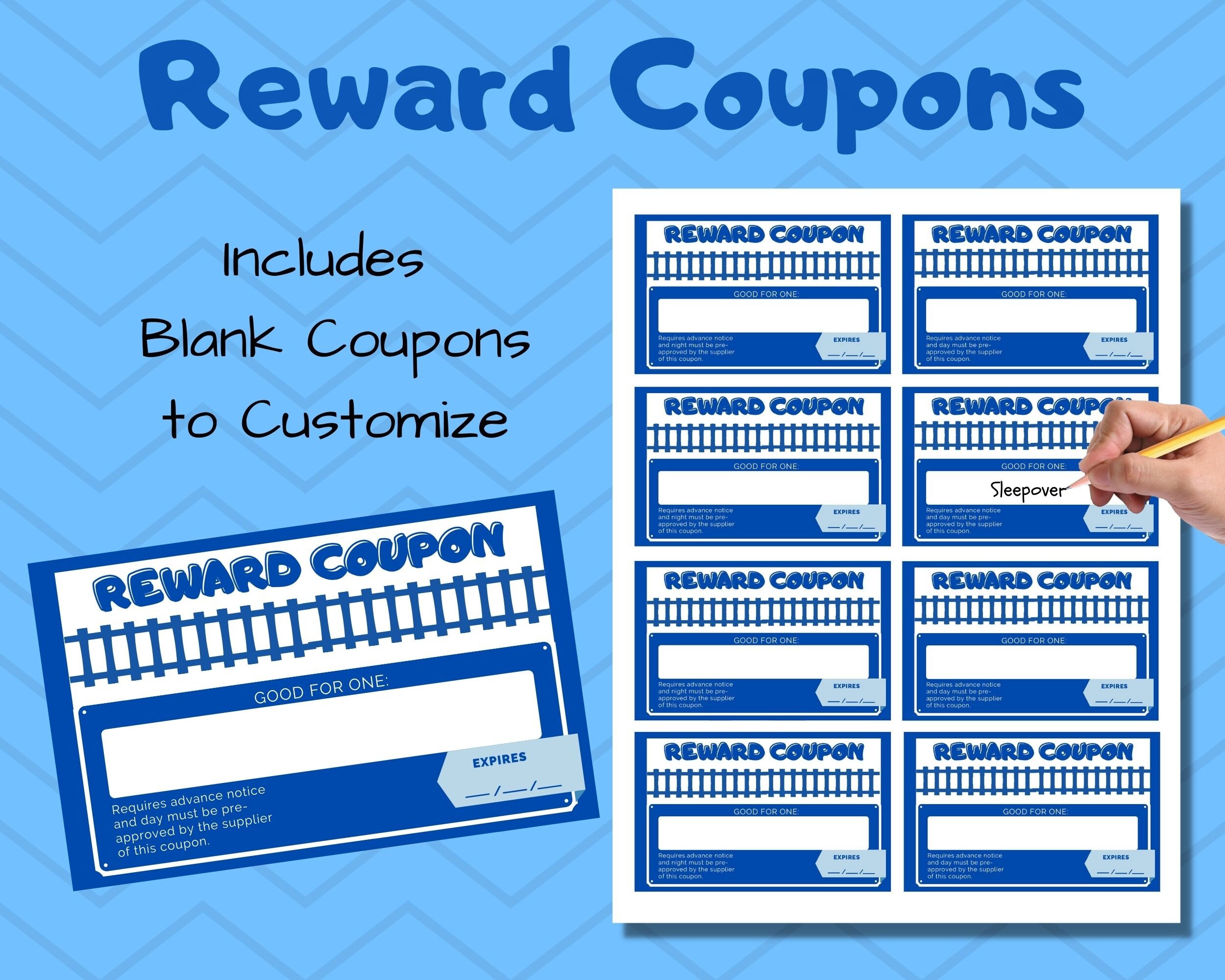Kids Reward Coupons Instant Download Coupons Kids Coupon Printable ...