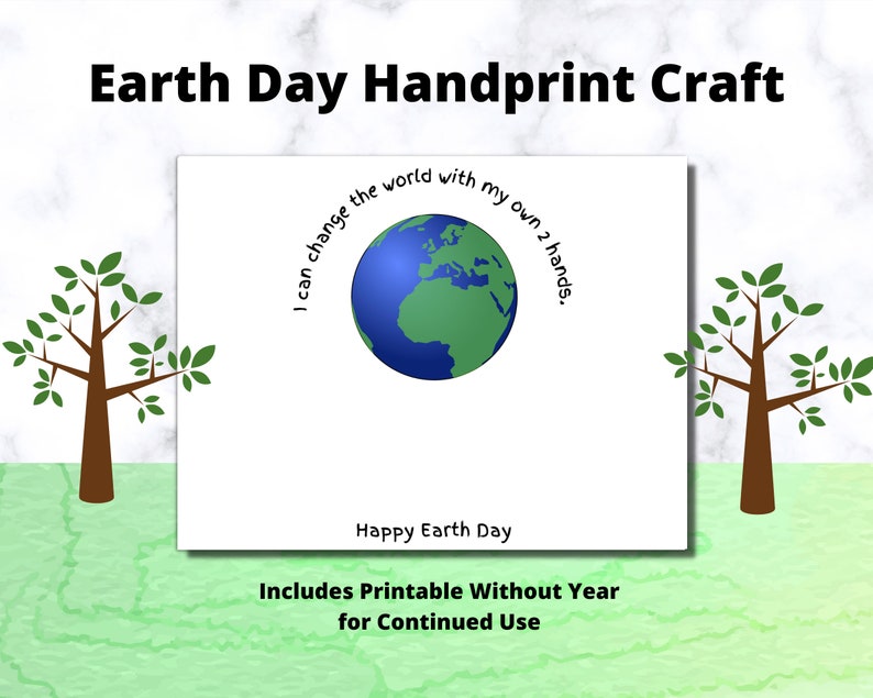 Earth Day Kids Handprint Craft, Earth Day Art for Kids, Handprint Craft ...