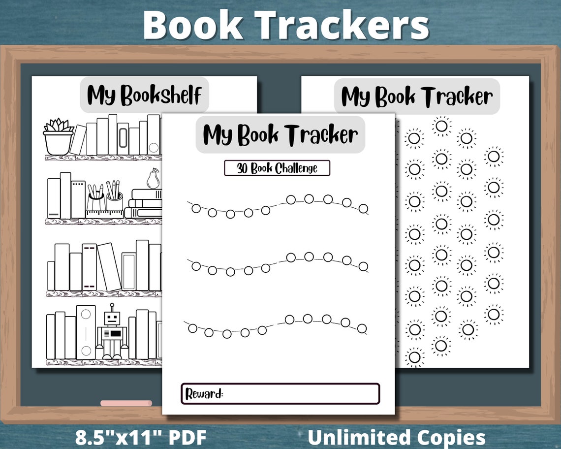 Book Trackers, Printable Book Trackers, Reading Trackers, Summer ...