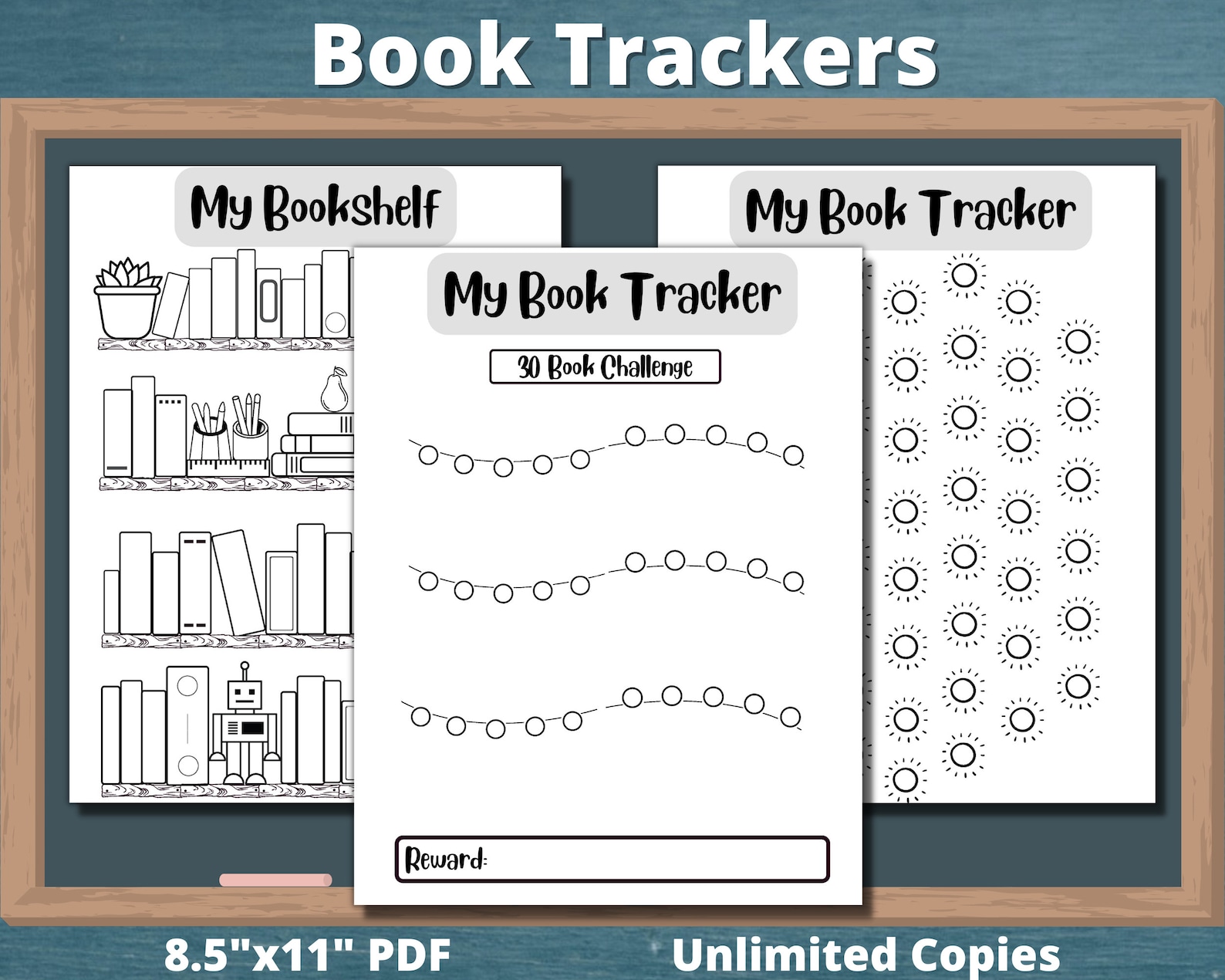 Book Trackers, Printable Book Trackers, Reading Trackers, Summer ...