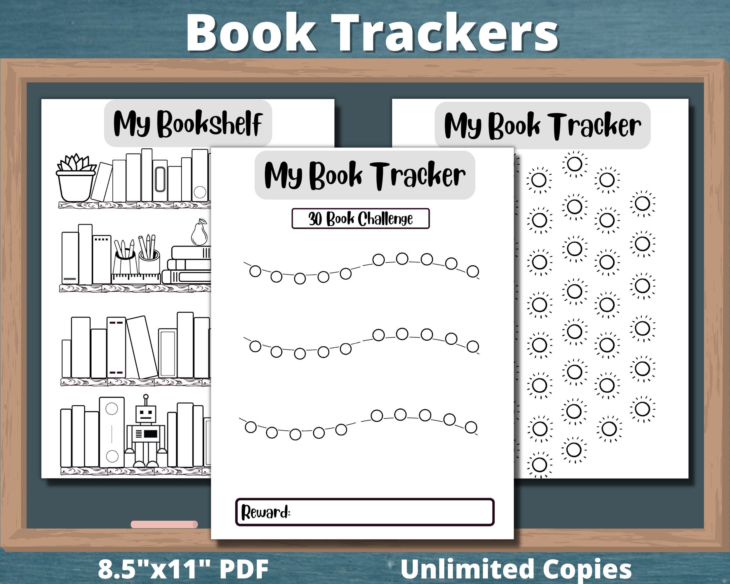 Book Trackers, Printable Book Trackers, Reading Trackers, Summer ...