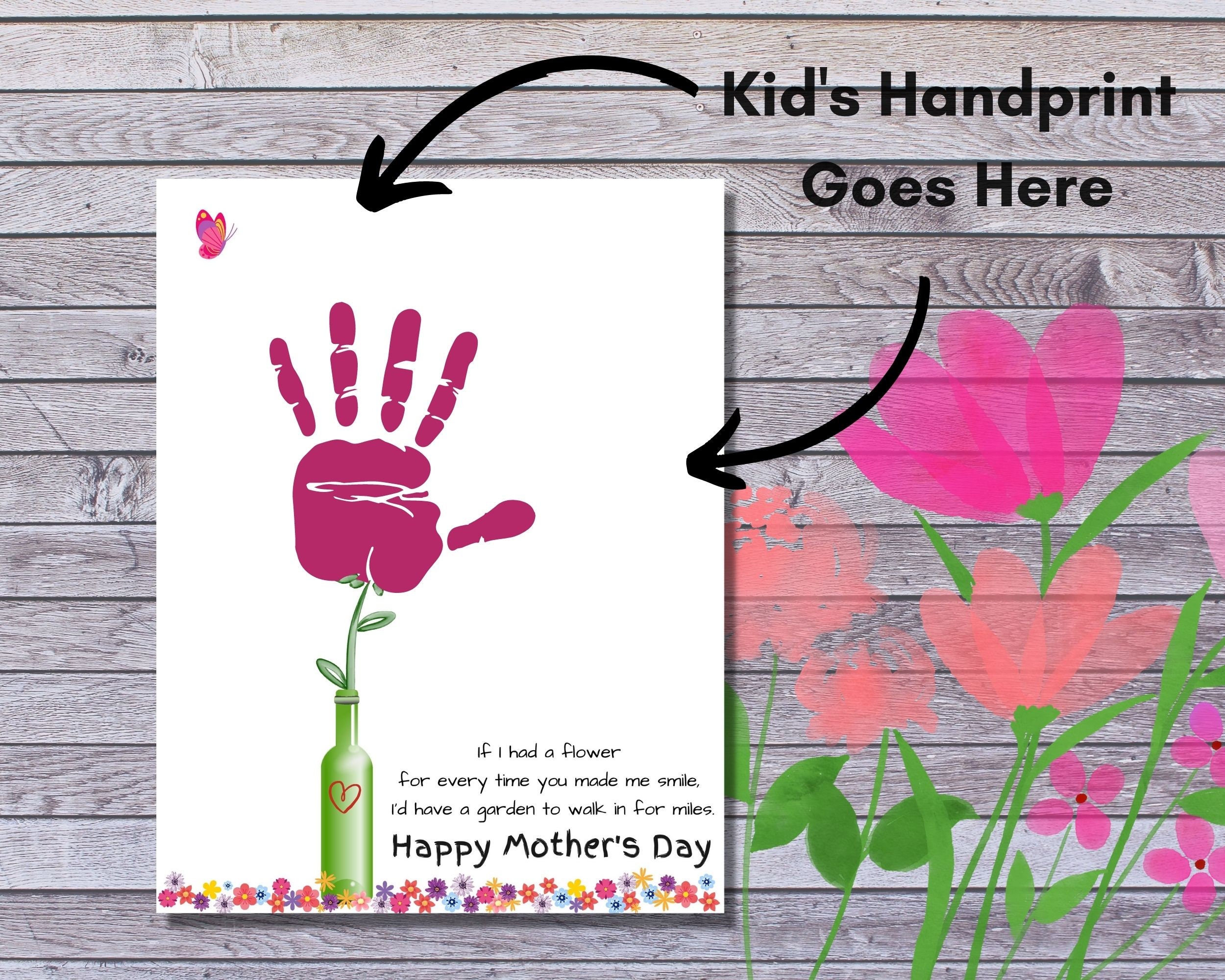 Happy Mother's Day Handprint Craft Kids Handprint Art - Etsy Canada