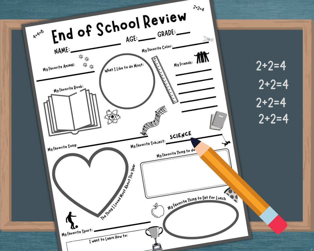 Kids Year in Review, End of School Questionnaire, Students Interview ...